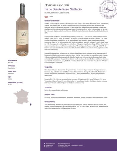 DOMAINE ERIC POLI ROSE - Regal Wine Imports