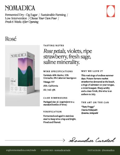 Nomadica Rolling Hills Rose Box - Regal Wine Imports
